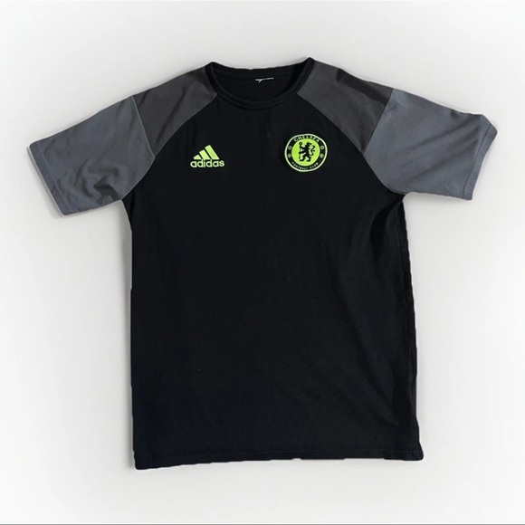 adidas | Shirts & Tops | Adidas Chelsea Fc 2617 Black Green Away Kits ...
